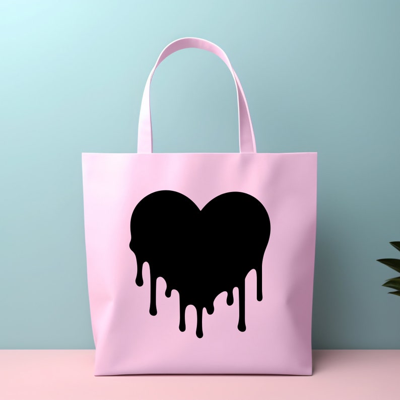 Corazón derretido SVG, imágenes prediseñadas de corazón goteando negro ...