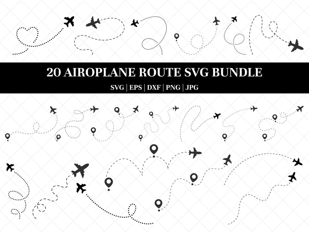 Airplane Bundle SVG PNG Clipart, Travel Svg, Love Travel, Vacation Trip ...