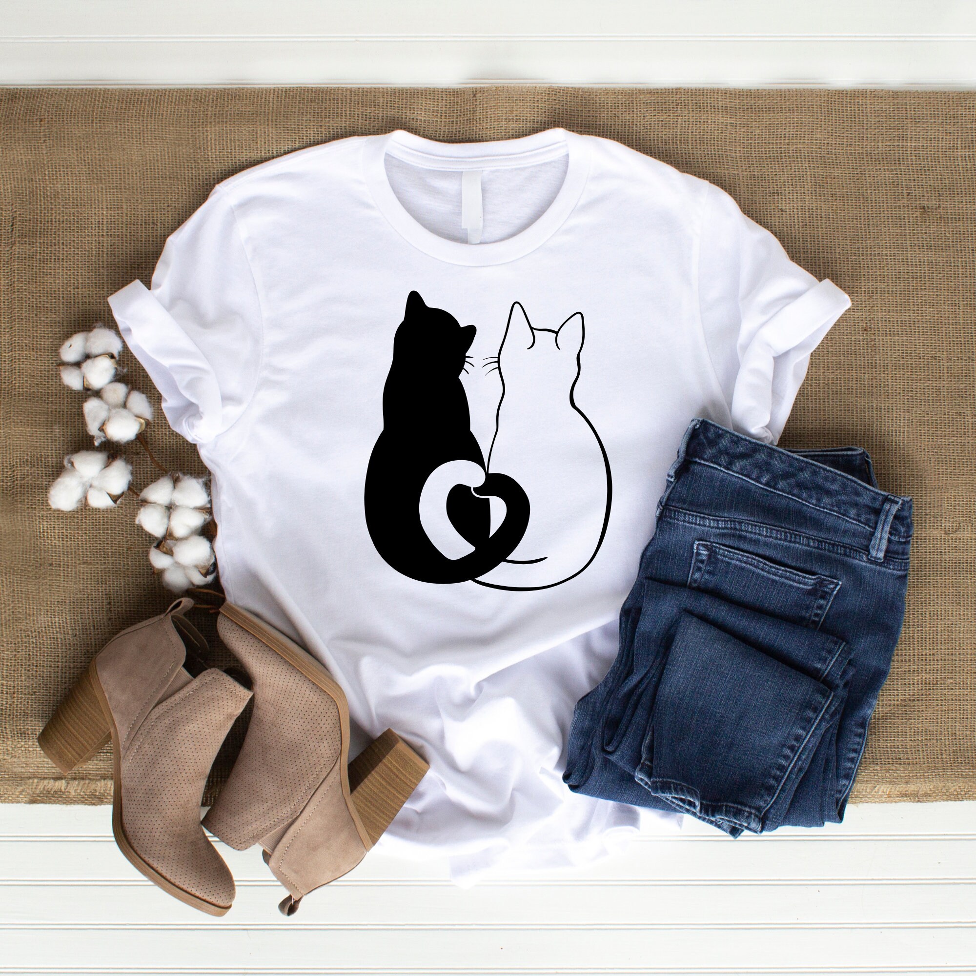 Back Sitting Cats, Back of Cats Silhouettes, Cats Sitting Back SVG ...