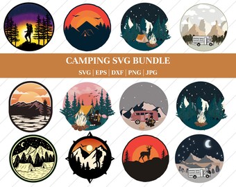 Camping SVG Bundle / Camper Svg / Summer Svg / Campfire Svg / Camping ...