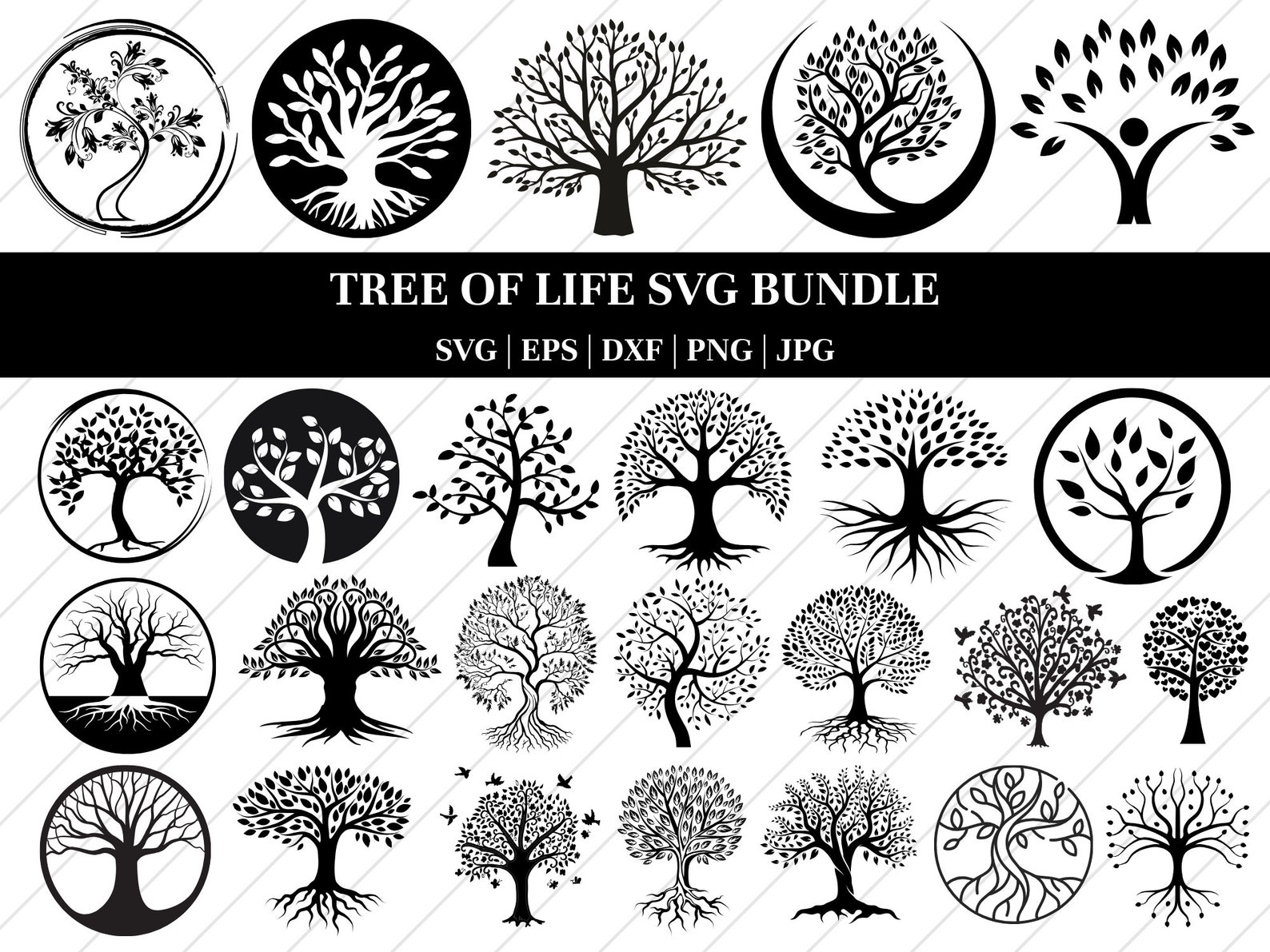 Tree of Life Svg, Tree of Life Clipart, Tree of Life Svg Cut Files for ...