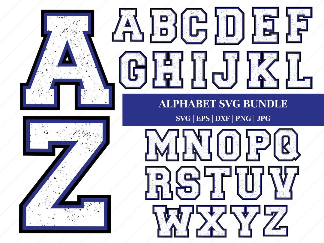 Varsity Font SVG, Jersey Font Svg, Sports SVG Alphabet, Varsity Letters ...