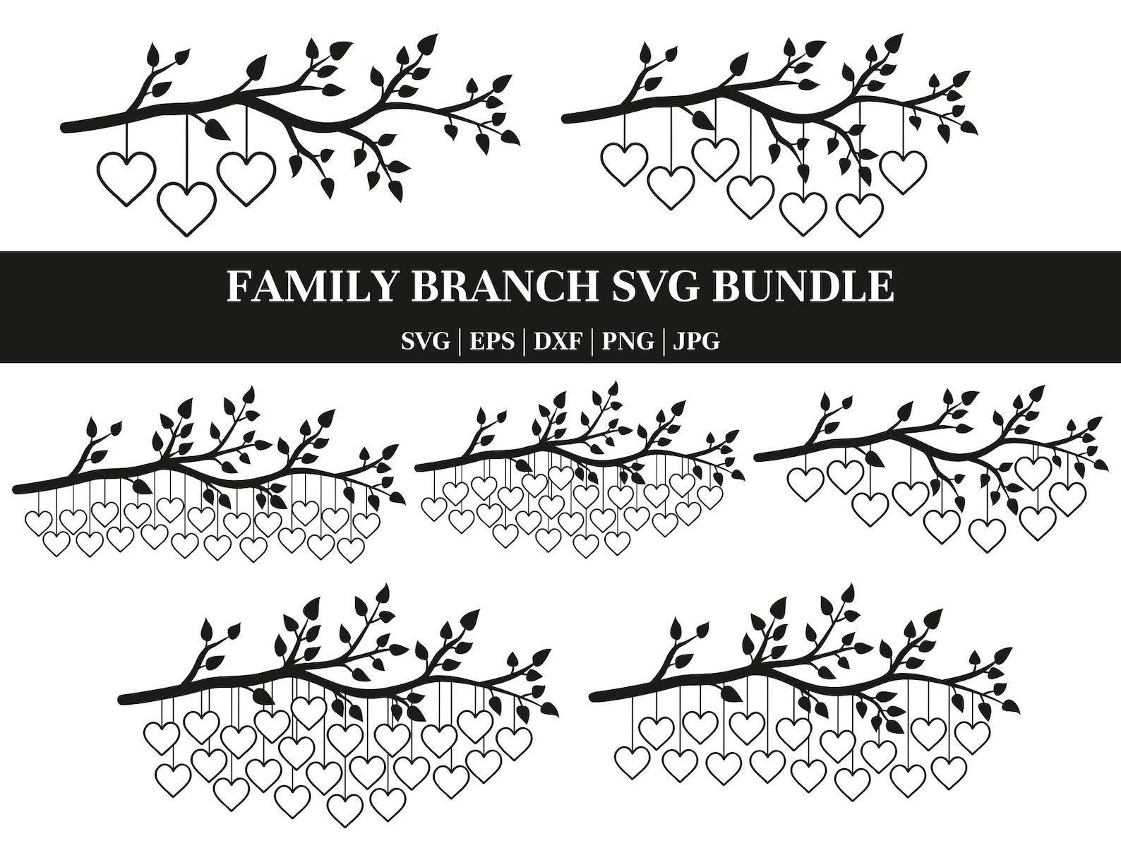 Family Tree Branch Svg Bundle Members Family Svg Family Tree Svg Family ...