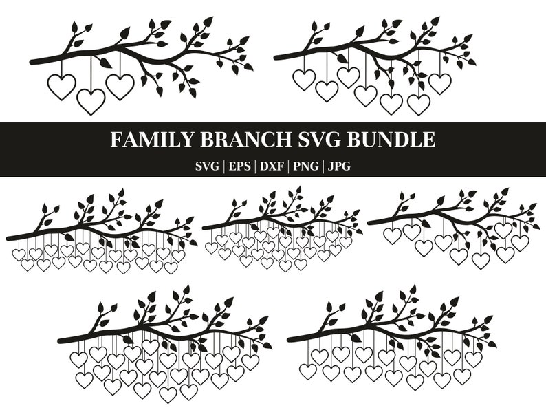 Family Tree Branch Svg Bundle Members Family Svg Family Tree Svg Family ...