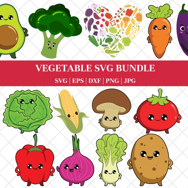 Vegetable Clipart - Etsy