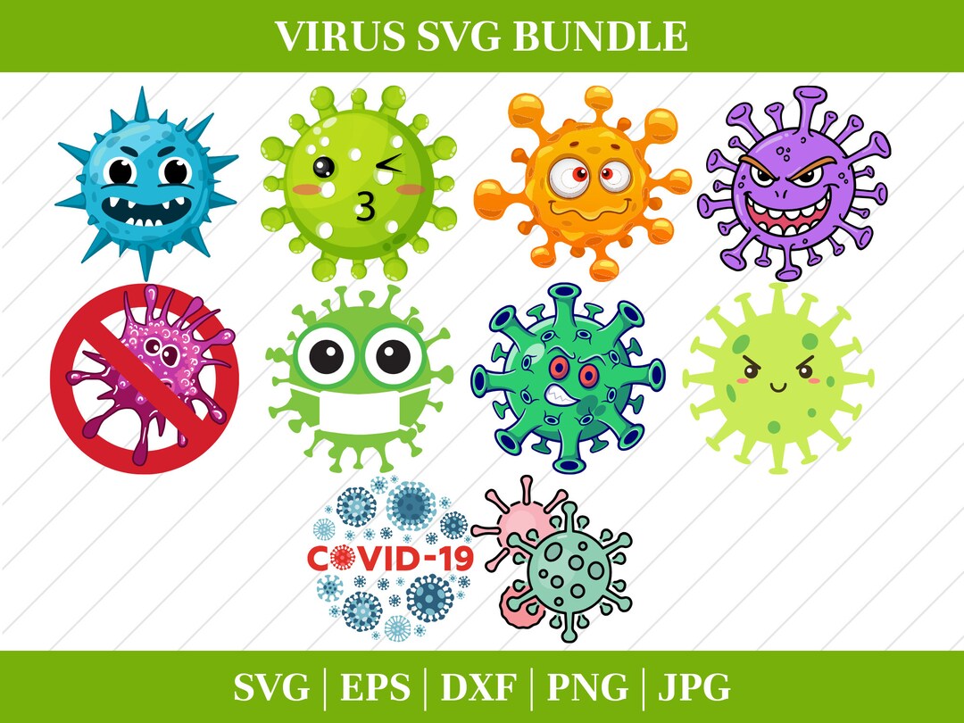 VIRUS SVG Bundle, Social DISTANCING Svg, Virus Svg Files for Cricut ...