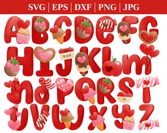 Valentine Alphabet I Love You Svg, Kids Valentines Svg, Love Alphabet ...