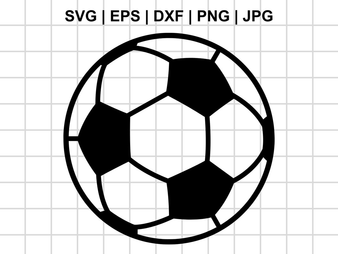 Soccer Ball Instant Download SVG, PNG, EPS, Dxf, Jpg Digital Download ...