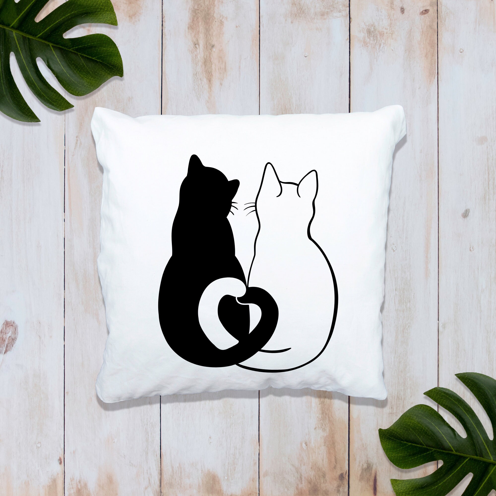 Back Sitting Cats, Back of Cats Silhouettes, Cats Sitting Back SVG ...