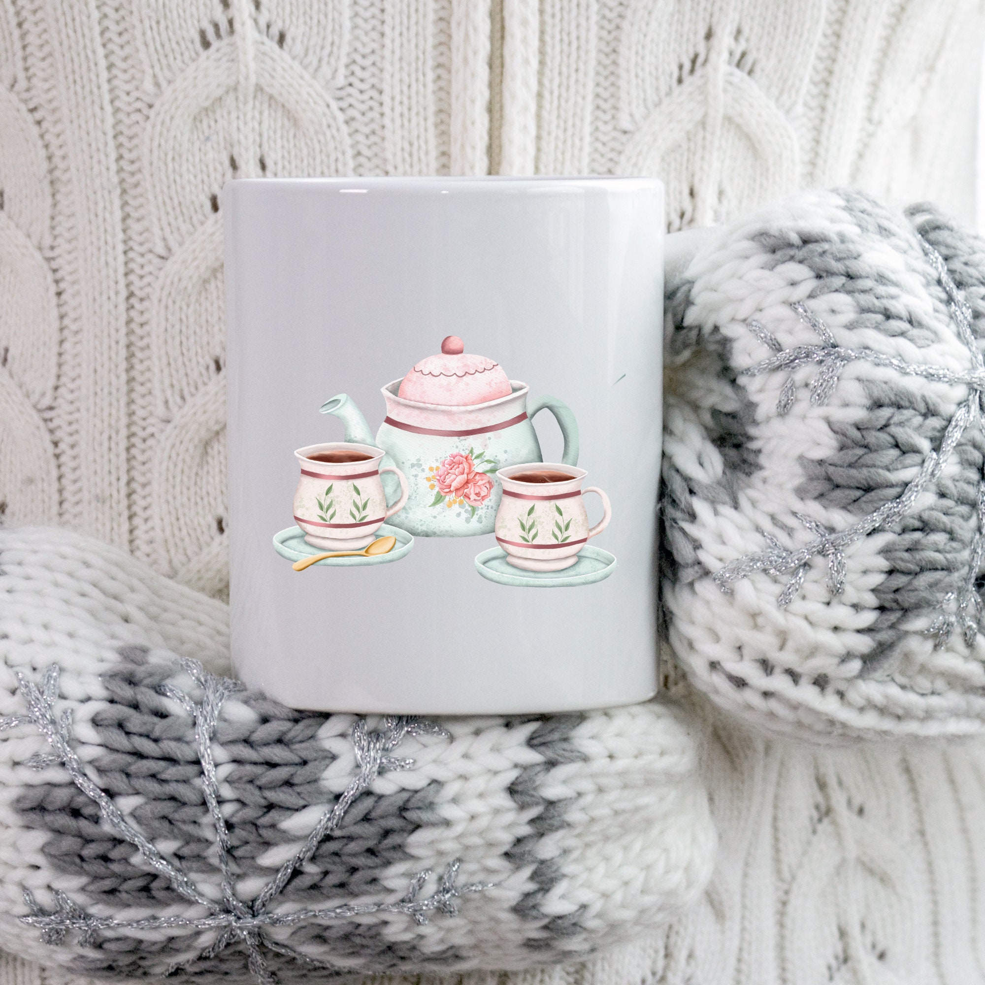 Tea Cups SVG Bundle Teacup Party Tea Pots Svg Mum Mother Gift Coffee ...