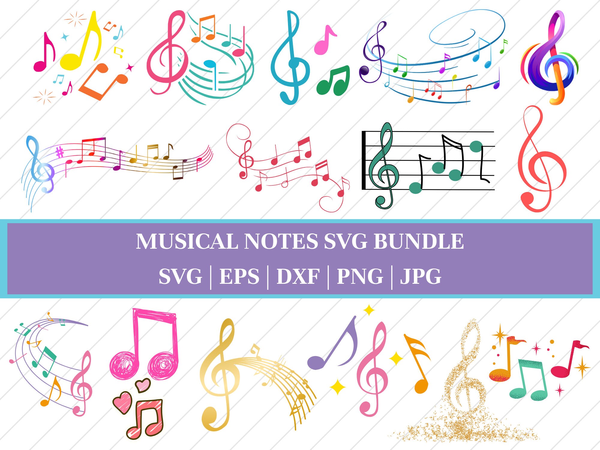 Music Notes SVG / Guitar Note Svg / Cut Files / Cricut / Clipart ...