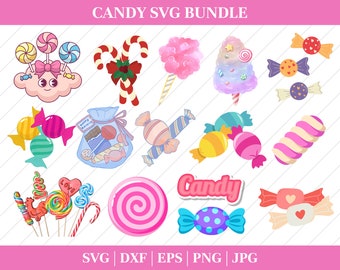Candy Svg Bundle, Candy Party Svg, Candy Svg, Lollipop Svg, Sweets Svg ...