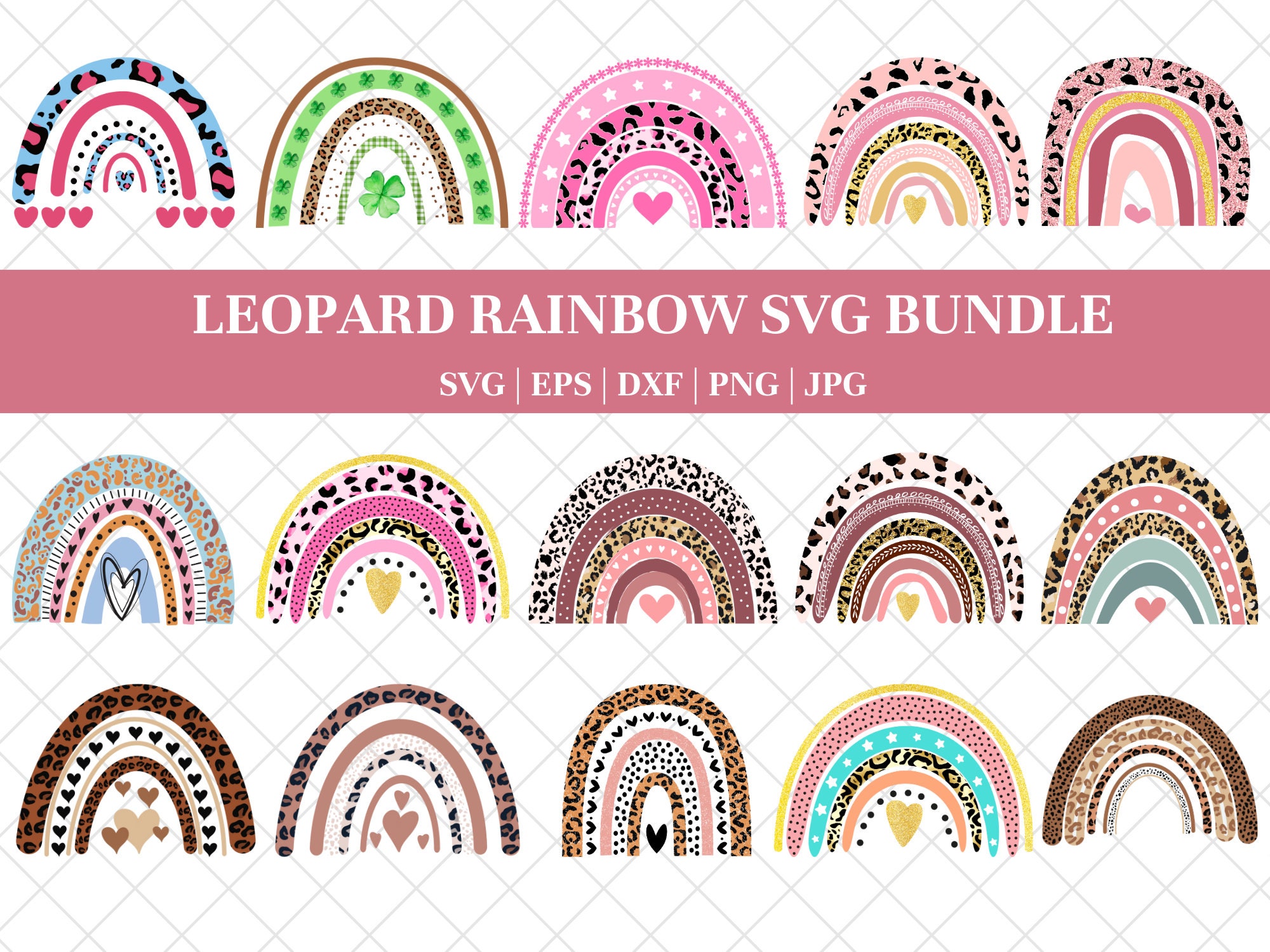 Leopard Rainbow, Leopard Print, Leopard Svg, Rainbow Svg, Cheetah ...