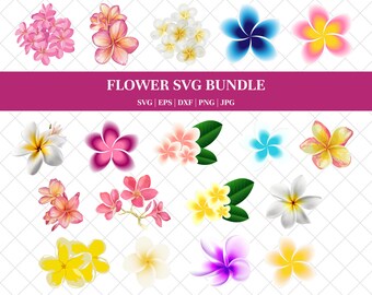 Flowers SVG Bundle, Flowers Clipart, Leaves Svg, Rose SVG, Circut Cut Files Silhouette, Flowers ...