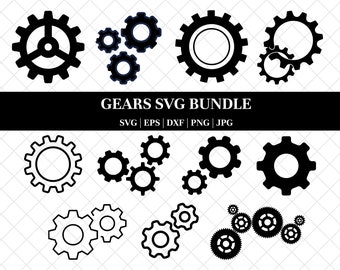 Gear Svg, Gears Svg Bundle, Cogs and Gears Svg, Gear Cogs Dxf ...