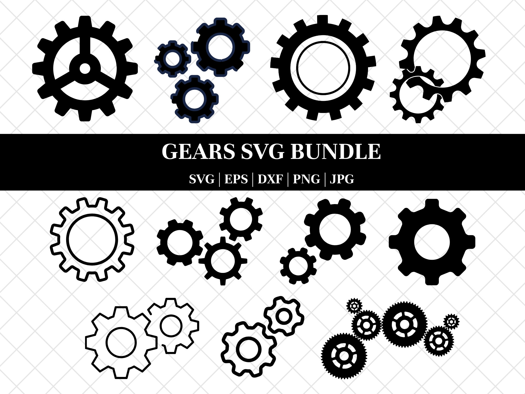 Gears SVG Bundle Cogs and Gears Svg Gears PNG Gears Clipart Metal Gears ...