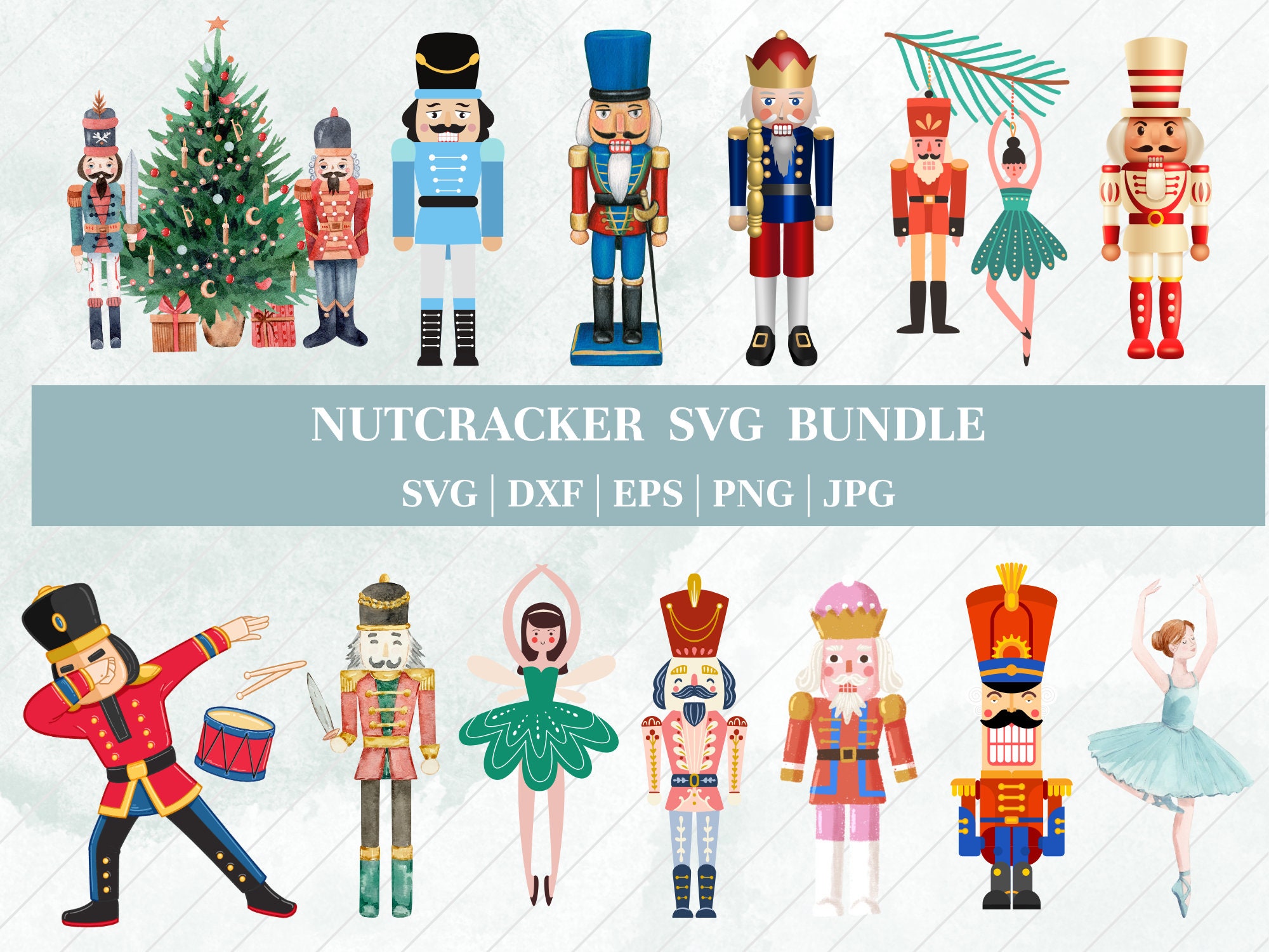 NUTCRACKER SVG, Nutcracker Bundle Svg, Christmas Nutcrackers Silhouette ...