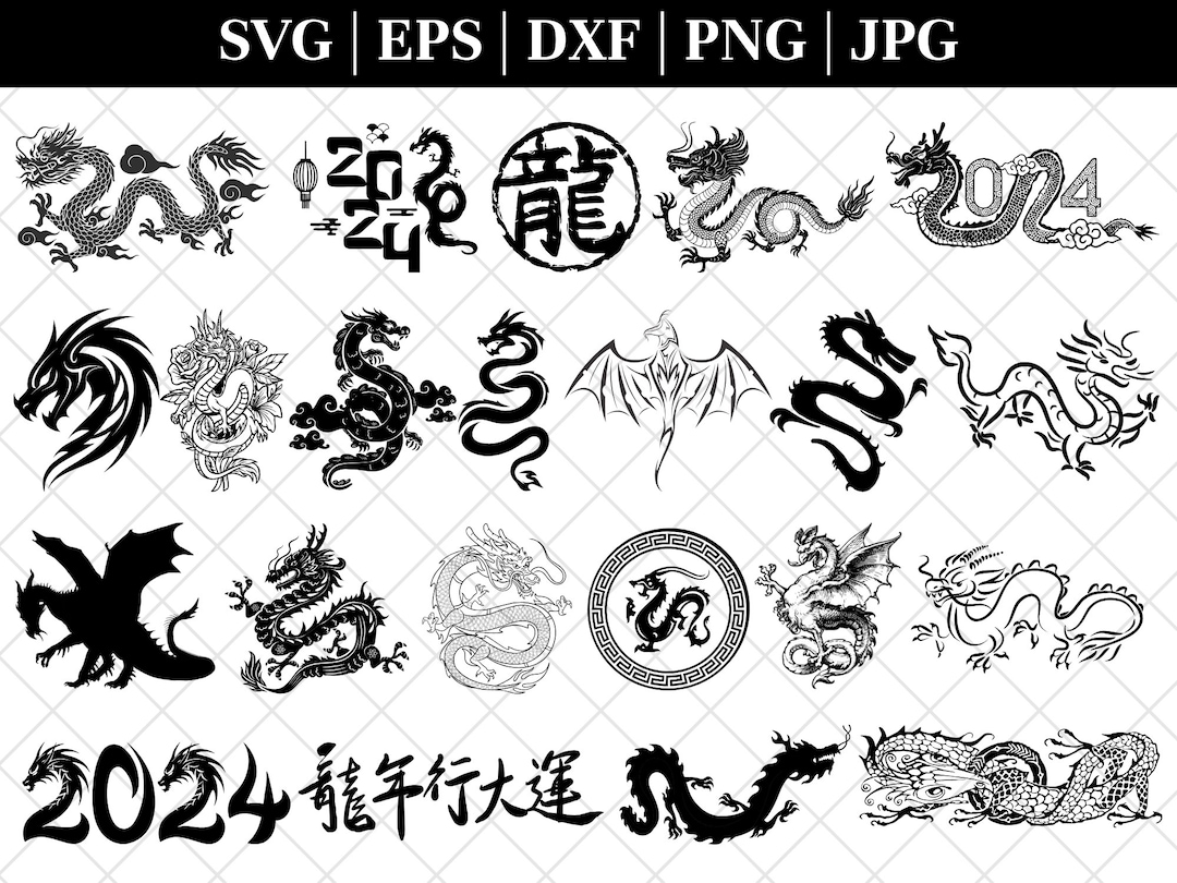 Dragon Svg Bundle, Dragon Svg, Dragon Cut File, Dragons Head, Dragon ...