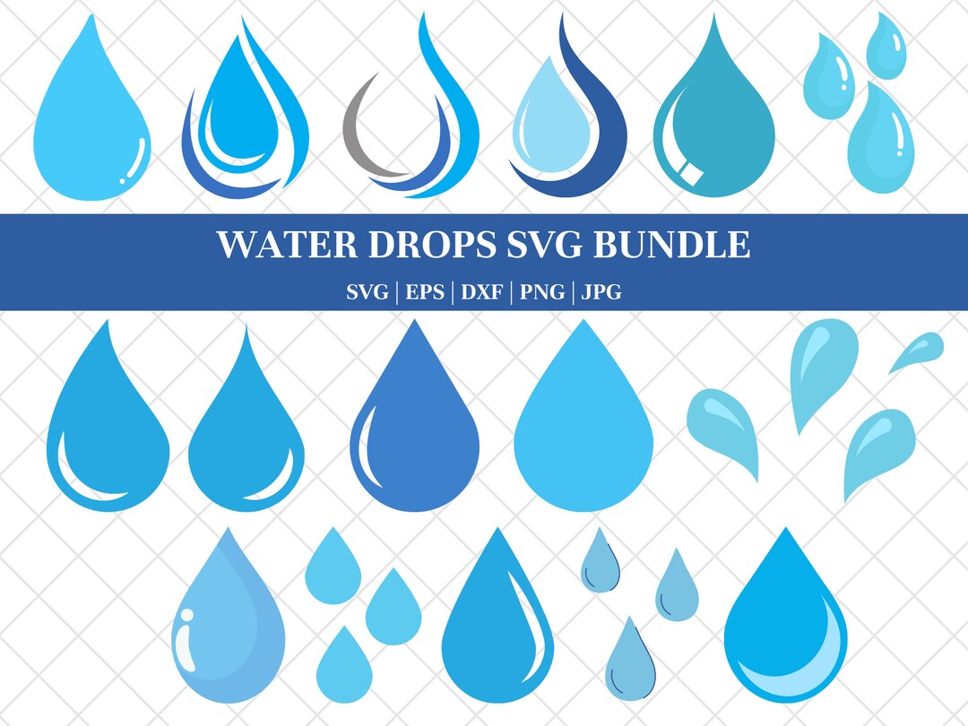 Water Drops Svg, Splash Svg, Water Svg, Rain Drops Svg, Raining Svg ...