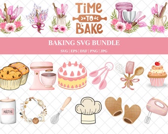 126 Baking SVG, Kitchen SVG PNG for Cricut Silhouette Files, Easy Cut ...