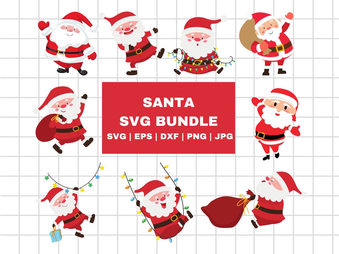 Santa SVG Bundle, Christmas SVG Files for Cricut, Santa Christmas ...