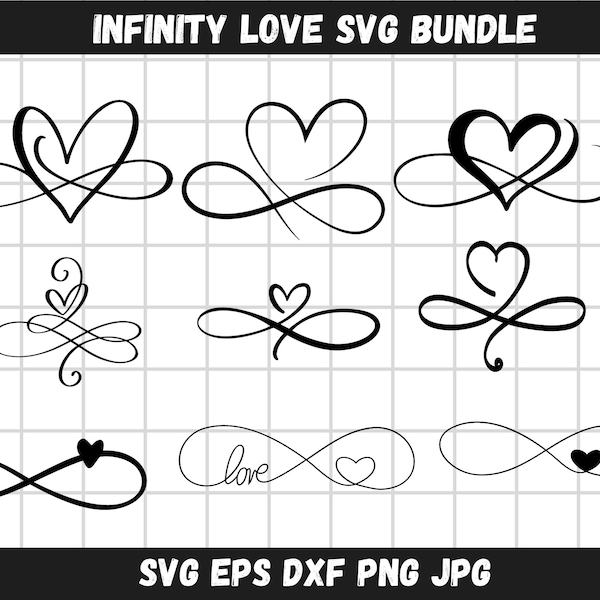 Infinity Heart Svg - Etsy