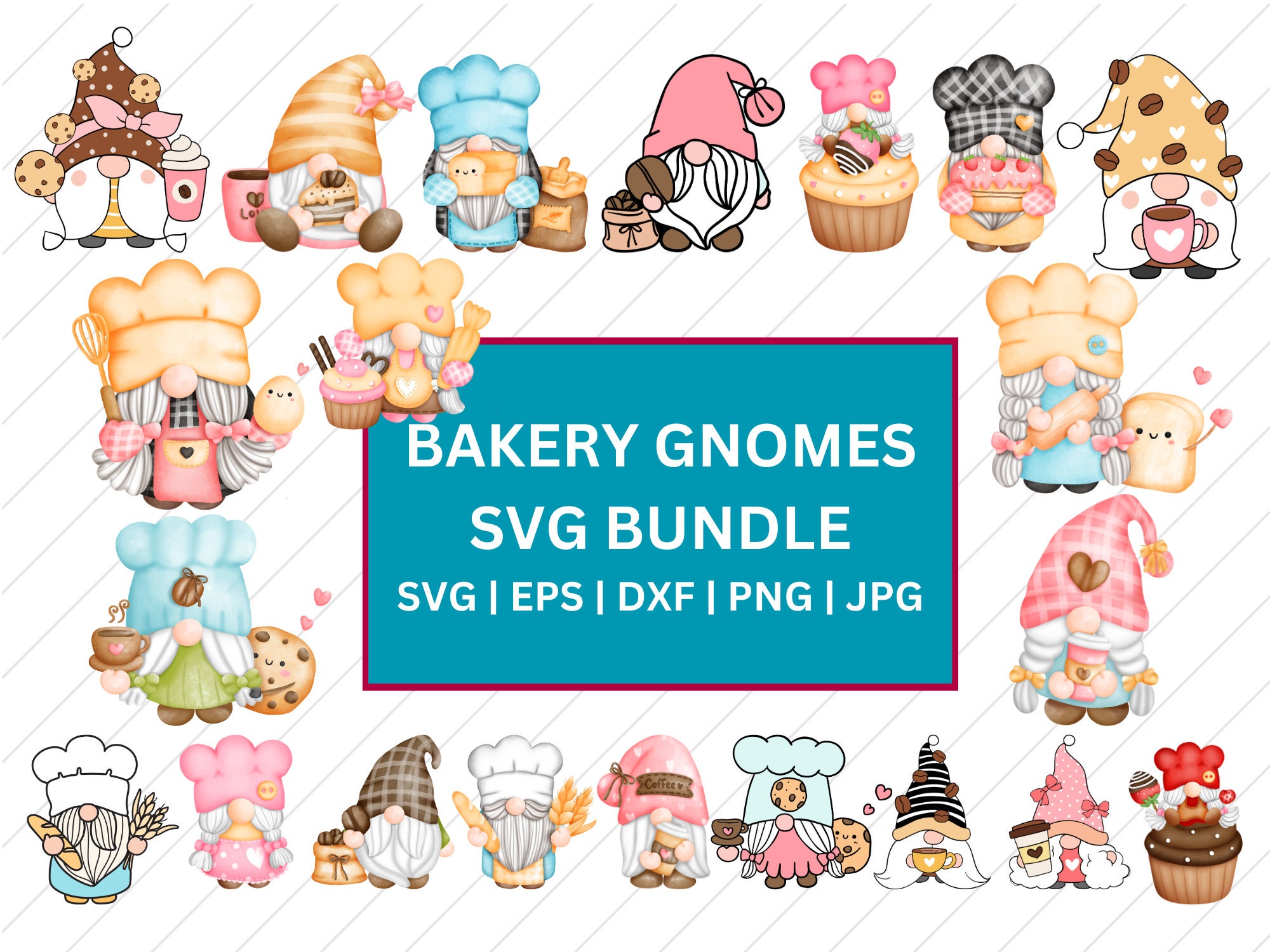 Cooking Gnome Svg, Chef Gnome Svg, Gnomes Svg Kitchen, Svg Baking Gnome ...