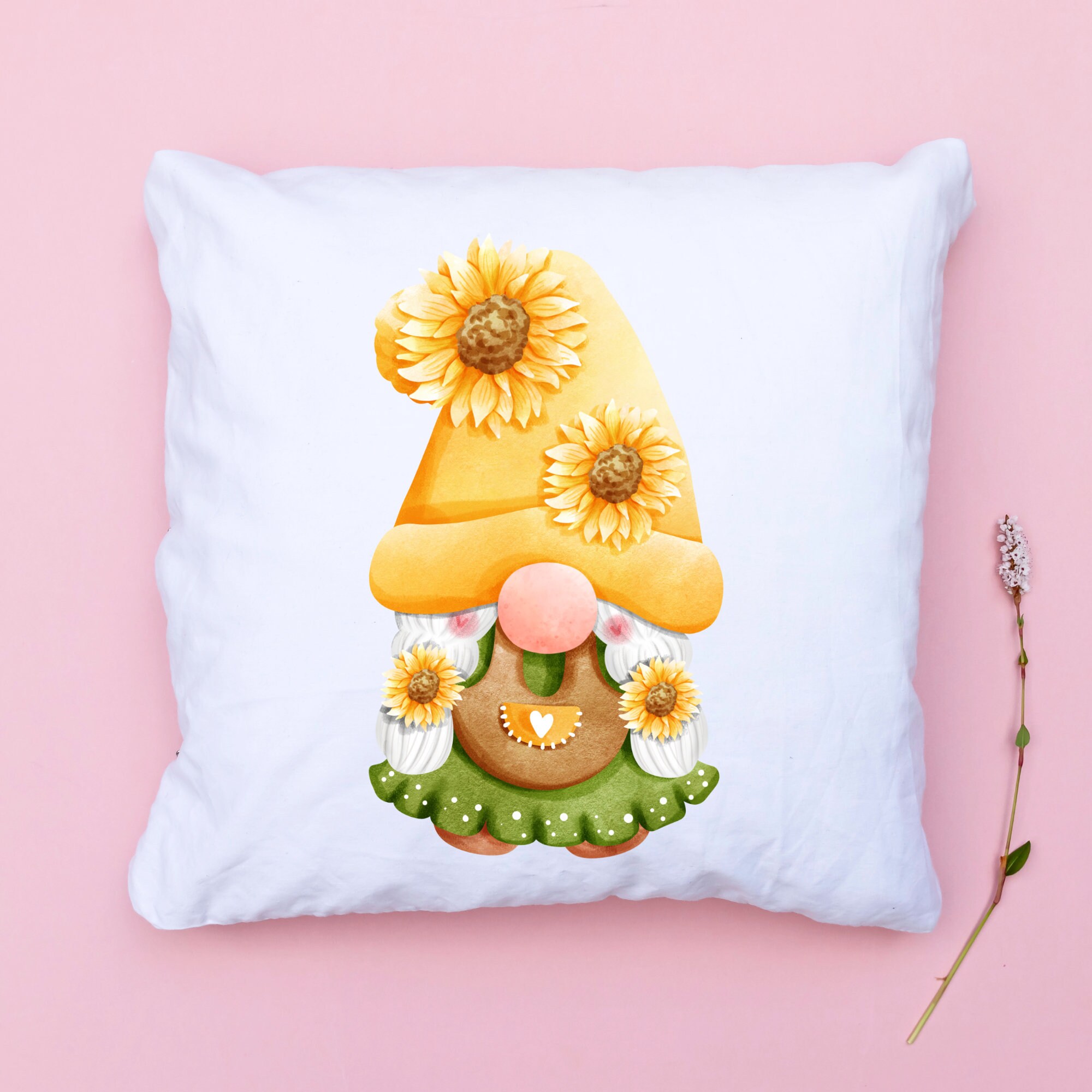 Sunflower Gnomes SVG PNG EPS Cute Gnomes Svg Girl Gnome Svg Flower ...