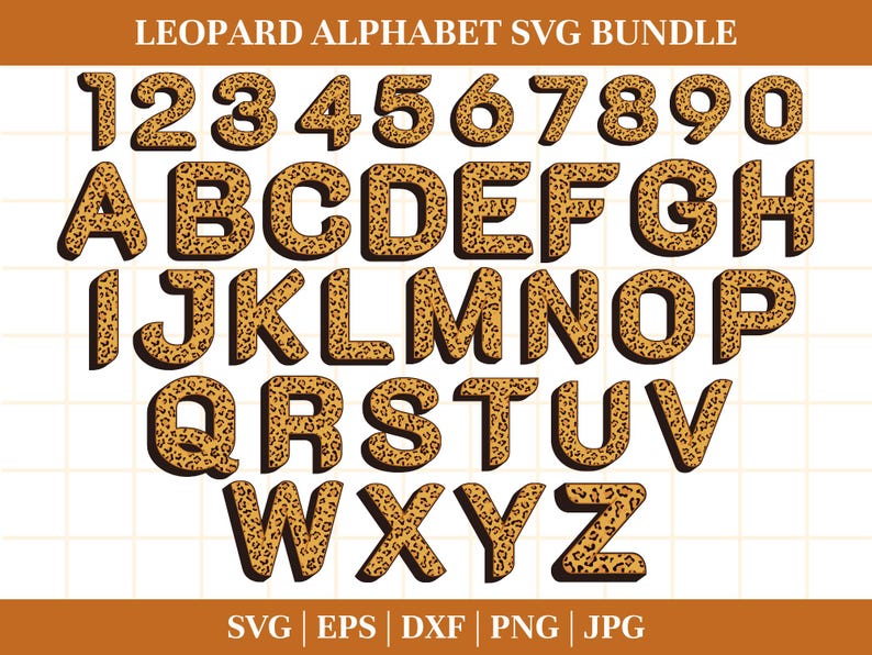 Leopard Font Animal Font Safari Font Leopard Print Font Leopard Spots ...