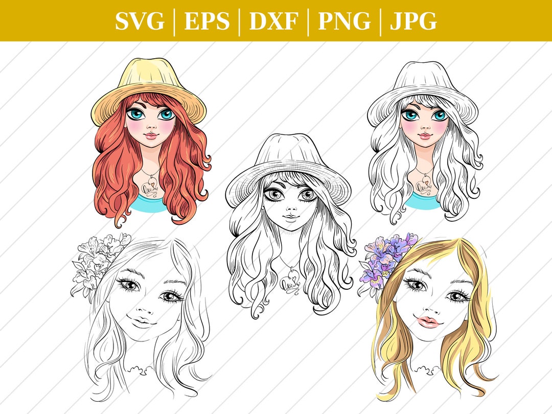 Fashion Girl Svg Cut Files, Cute Girl Svg Bundle, T-shirt Design Svg ...
