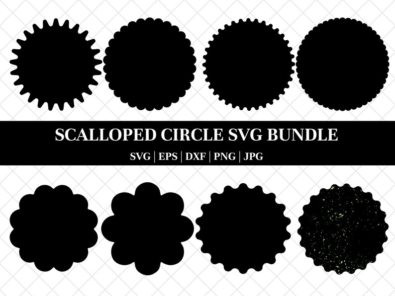 Scalloped Circle Svg, Circle SVG, Scallop SVG, Scallop Circle Svg Dxf ...