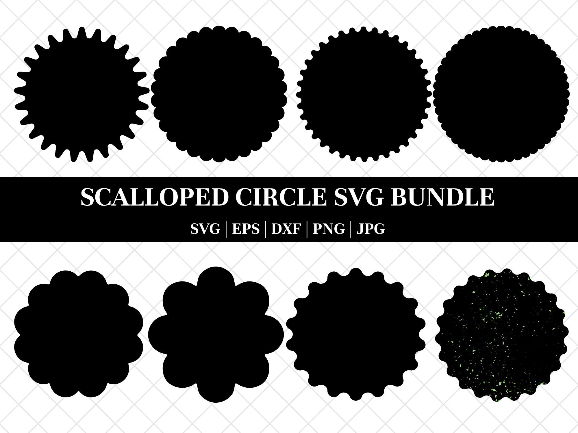 Scalloped Circle Svg, Circle SVG, Scallop SVG, Scallop Circle Svg Dxf ...