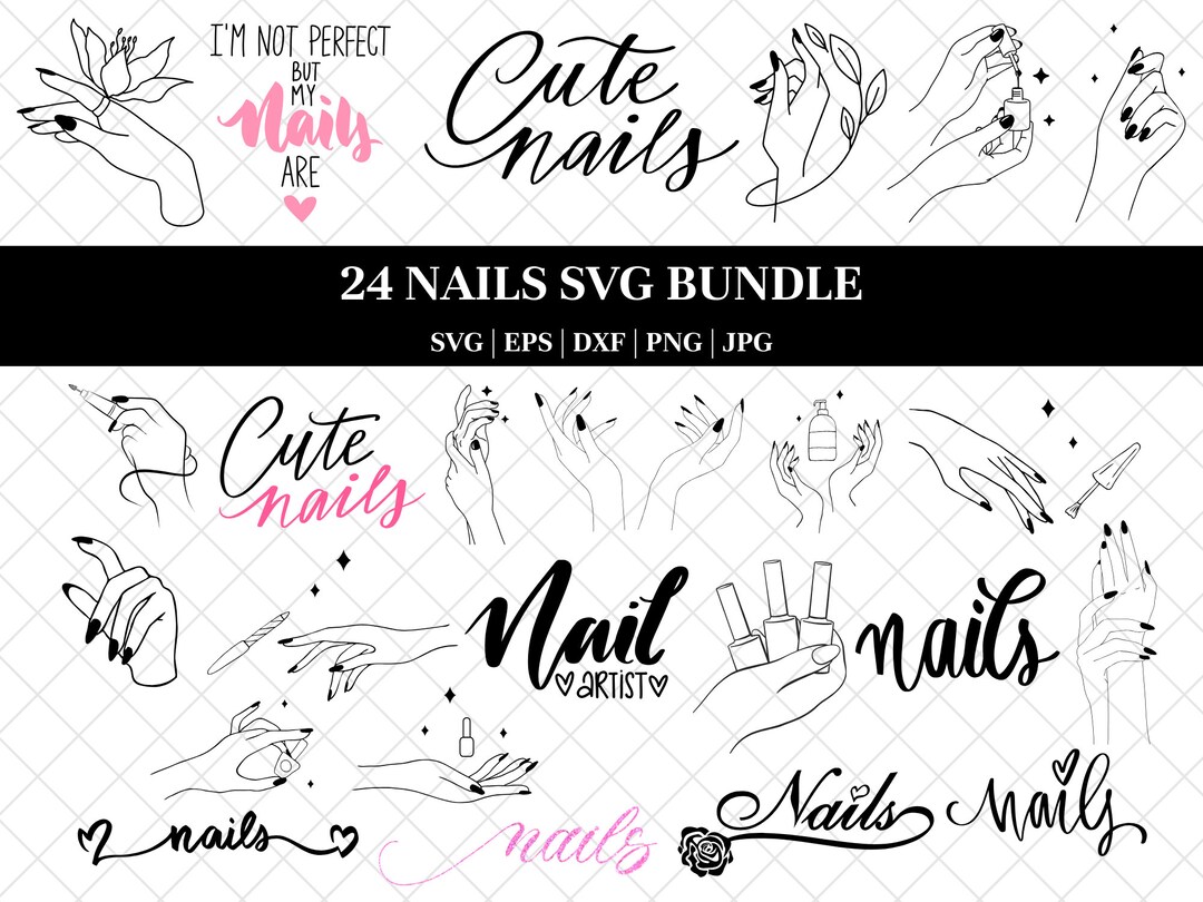 Nail Tech SVG Bundle Nail Art SVG Cut File Instant Download Nail Artist ...