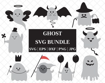 Ghost Bundle Svg, Ghost Svg, Halloween Svg, Cute Ghost Svg, Ghost ...