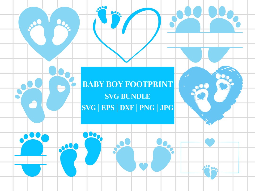 Baby Footprint SVG, Baby Feet SVG, Baby Svg, Baby Footprints Clipart ...