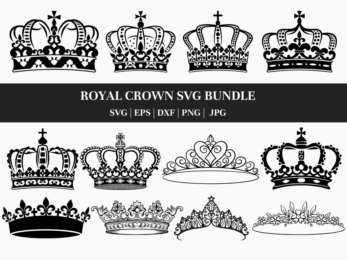 Royal Crown SVG File, King Crown SVG, Queen Crown SVG, Princess Tiara ...