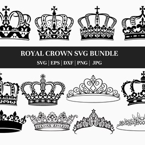 Royal Crown SVG File, King Crown SVG, Queen Crown SVG, Princess Tiara ...