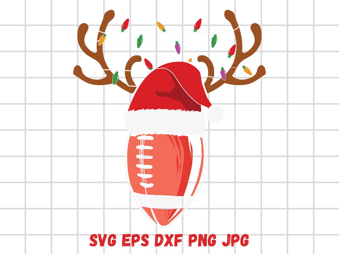 CHRISTMAS Rugby Ball SVG, Rugby PNG, Football Clipart, Football Cut ...