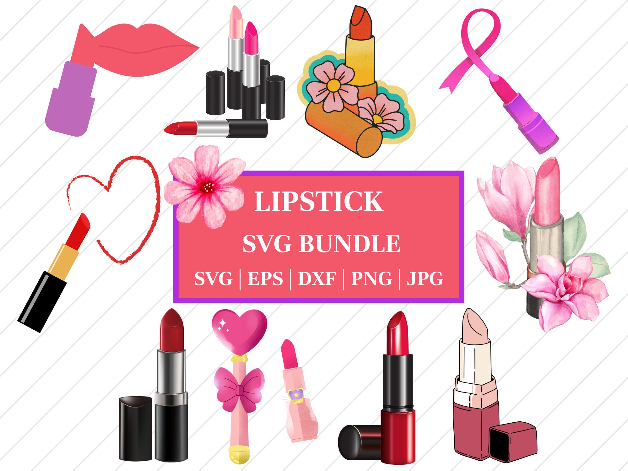 Lipstick SVG Lipstick Clip Art Lipstick Vector Image Lipstick File for ...