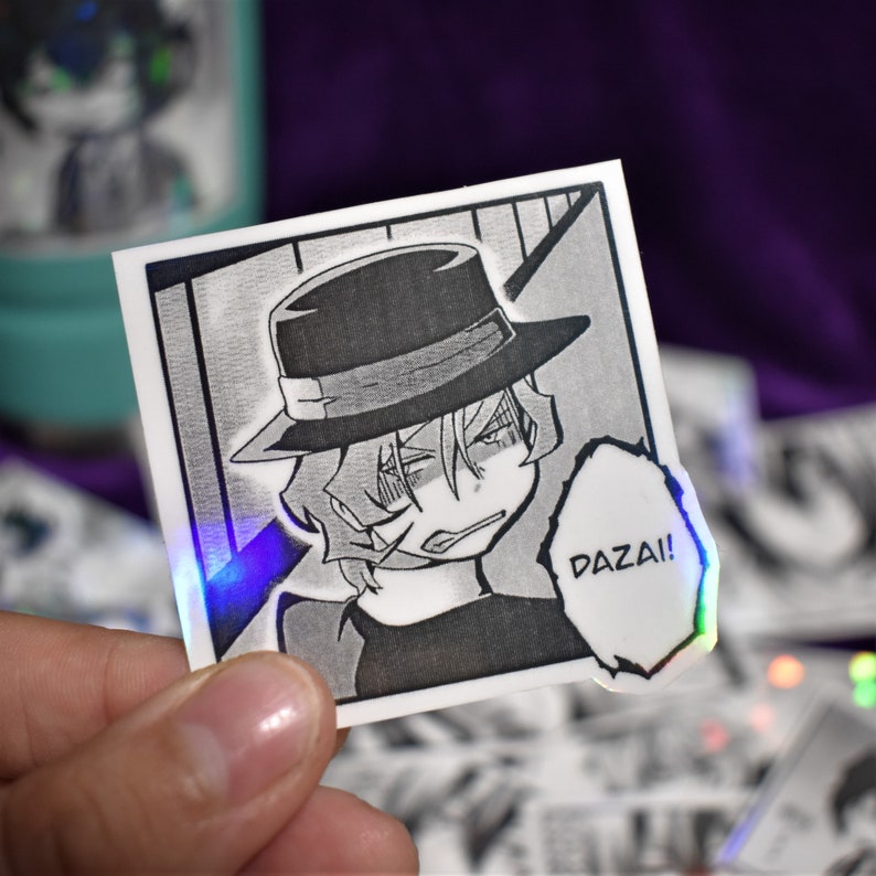 MANGA PANEL Holographic Bungou Stray Dogs Stickers Anime - Etsy