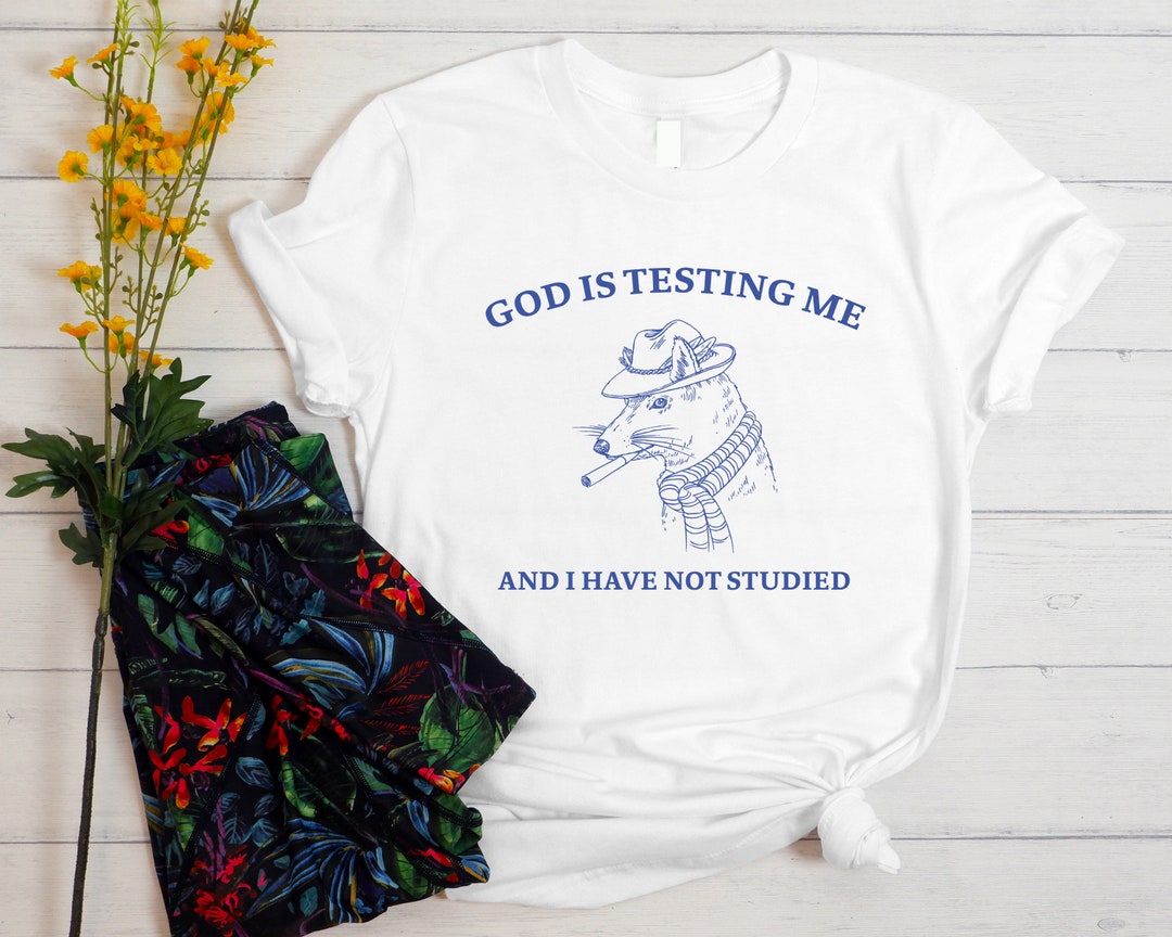 God is Testing Me and I Have Not Studied Shirt, Possum T Shirt, Weird ...