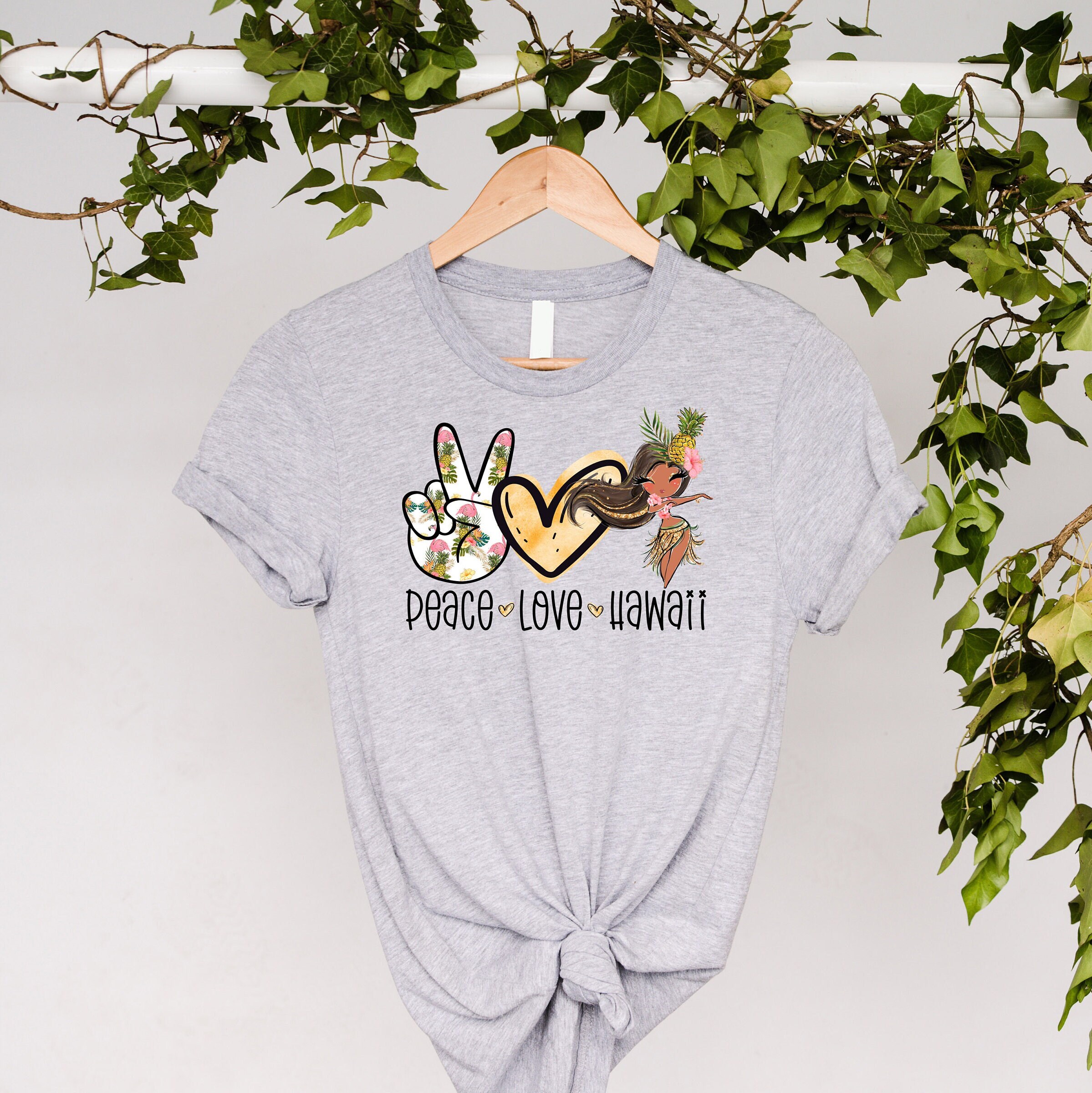 Peace Love Hawaii Shirt, Aloha T-shirt, Hawaii Family Vacation Shirt ...