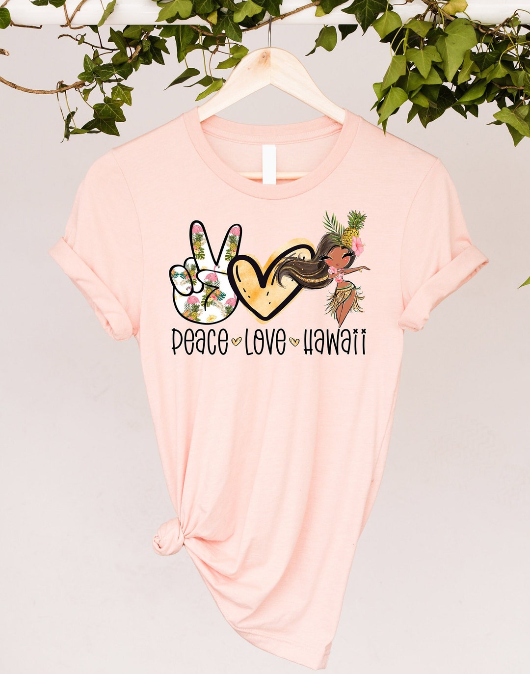 Peace Love Hawaii Shirt, Aloha T-shirt, Hawaii Family Vacation Shirt ...