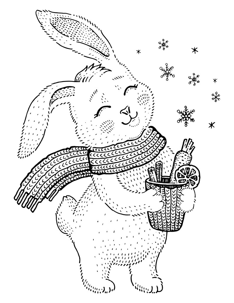 Printable Winter Wonderland Coloring Book for Kids and Adults 24 Images ...