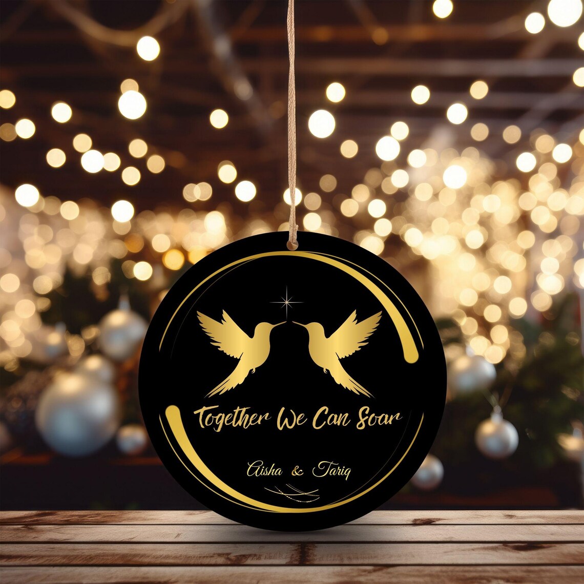 Ceramic Ornament, Together We Can Soar Personalized Keepsake, Valentine ...