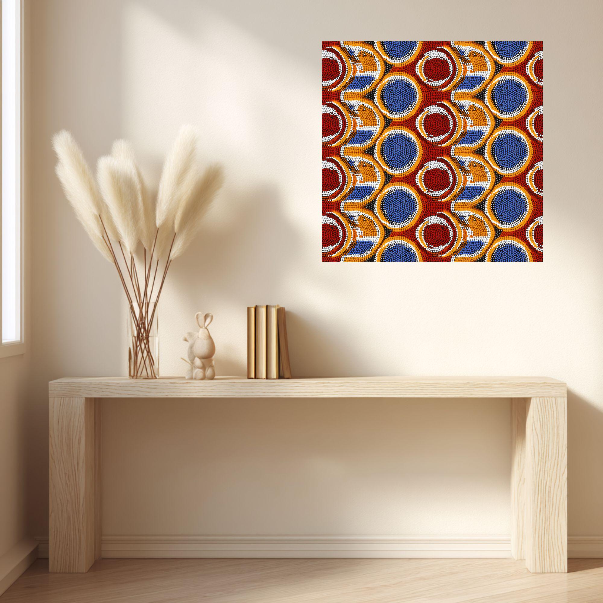 Cultural Beaded Motif Peel & Stick Art Print – 20x20, 12x12 - Etsy
