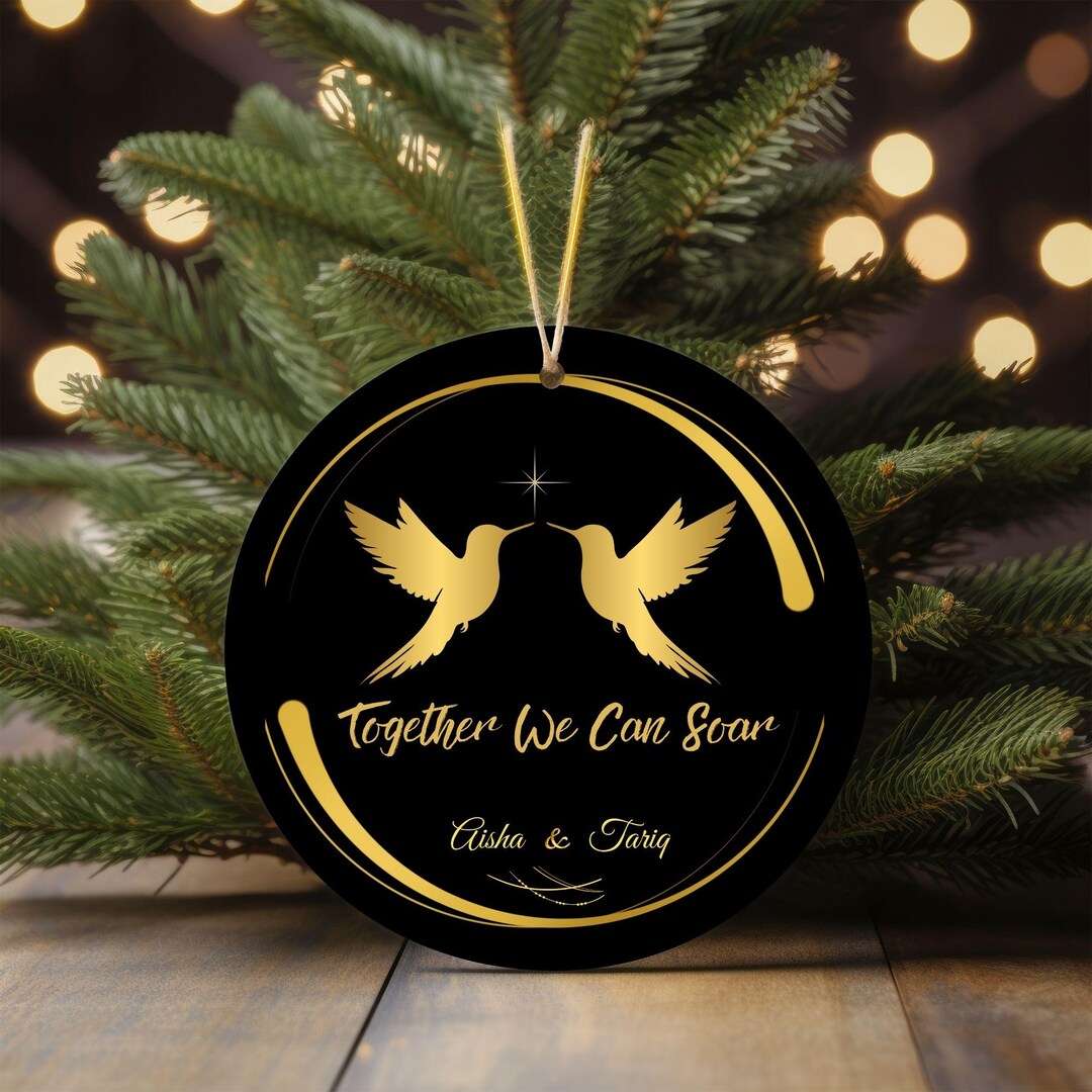 Ceramic Ornament, Together We Can Soar Personalized Keepsake, Valentine ...