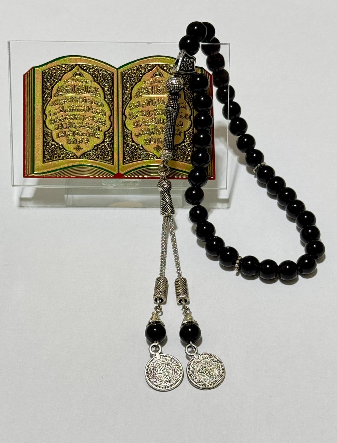 Ottoman Sign Sphere Cut Special Design Onyx Stone Islamic Prayer Beads ...