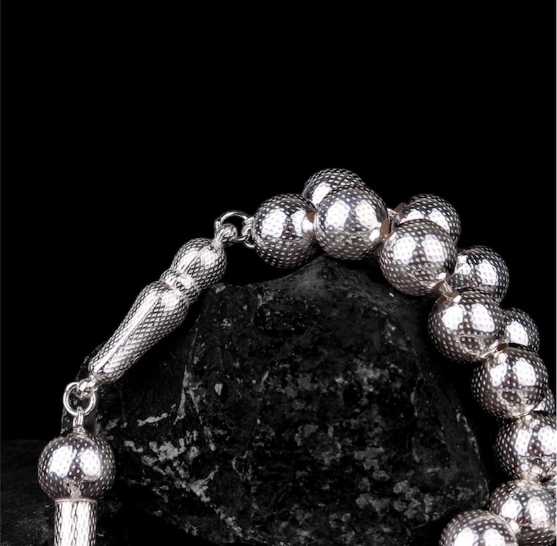 Sterling Silver Islamic Prayer Beads, Handmade Tasbih Misbaha - Etsy