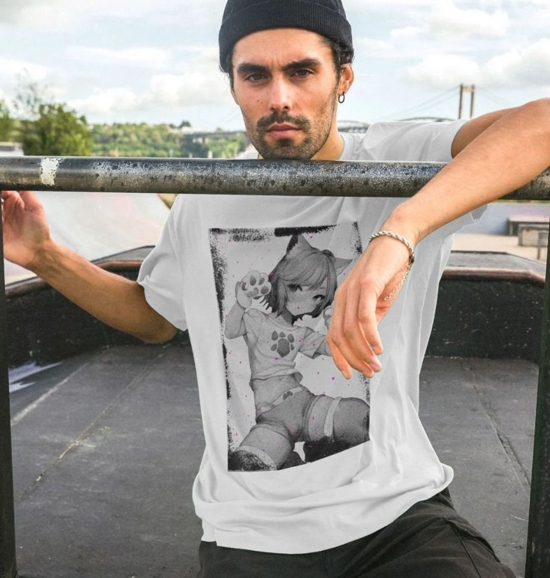 Catboy Grainy Speckle Organic Shirt Masculine Cut Catboys Femboy ...